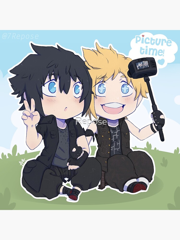 "FFXV - Tiny Noctis and Prompto" Art Print by Repose | Redbubble