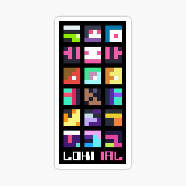 "Pixel Block Loki IRL" Sticker for Sale by RebelTaxi | Redbubble