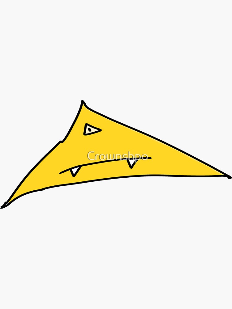 "Yellow brutal triangle" Sticker for Sale by Crownshpo | Redbubble