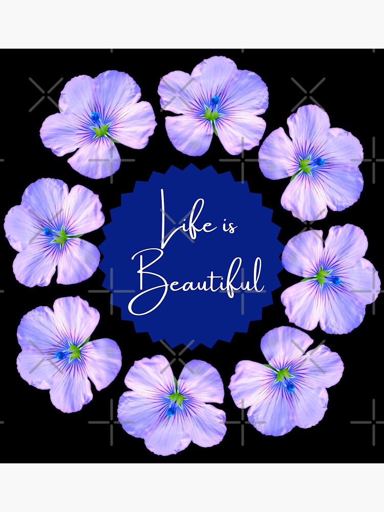"Life Is Beautiful Positive Life Quotes " Sticker for Sale by ...