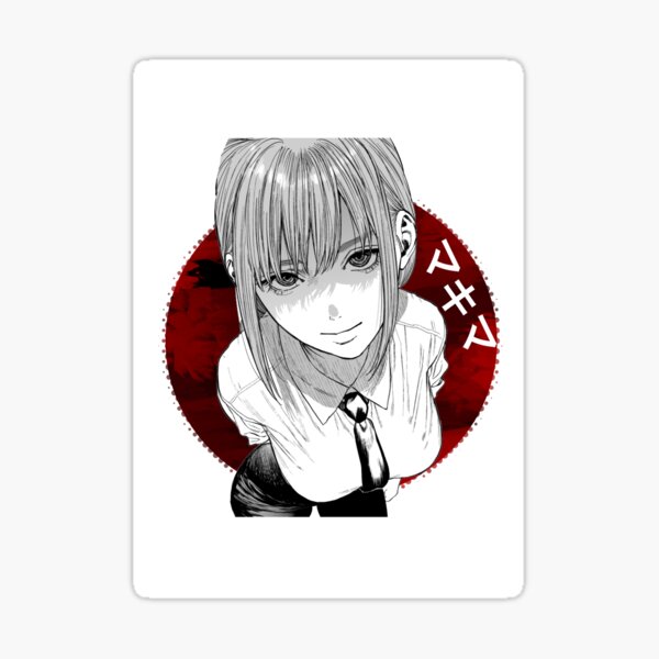 "Makima Chainsaw Man" Sticker for Sale by Daimonxart | Redbubble