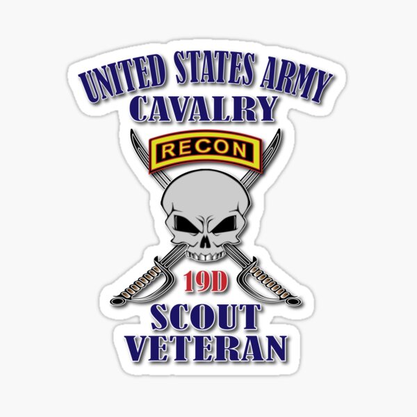 "Cavalry Scout- Veteran" Sticker for Sale by cp06327 | Redbubble