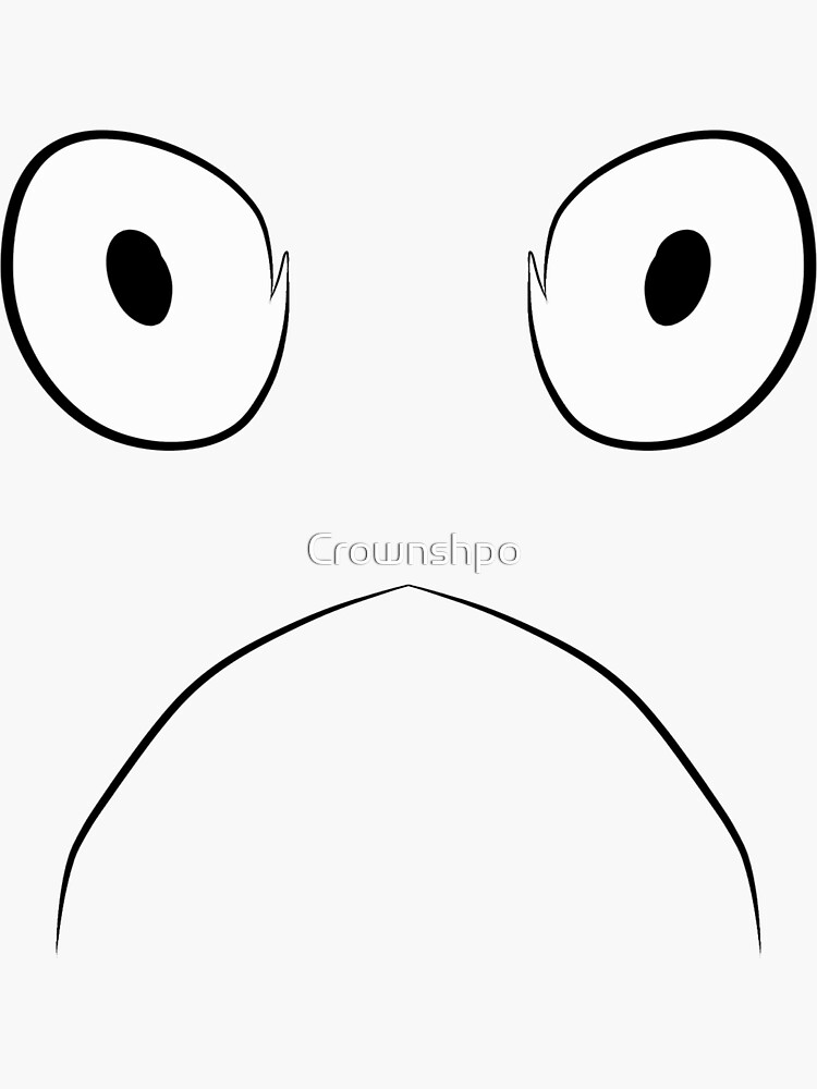 "frowning face" Sticker for Sale by Crownshpo | Redbubble