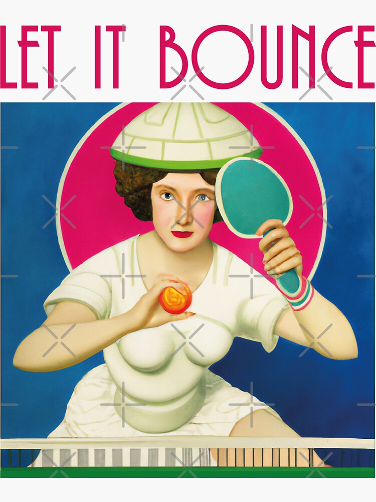 "Glamorous Pickleball Female Player Painting - Let It Bounce Meme ...