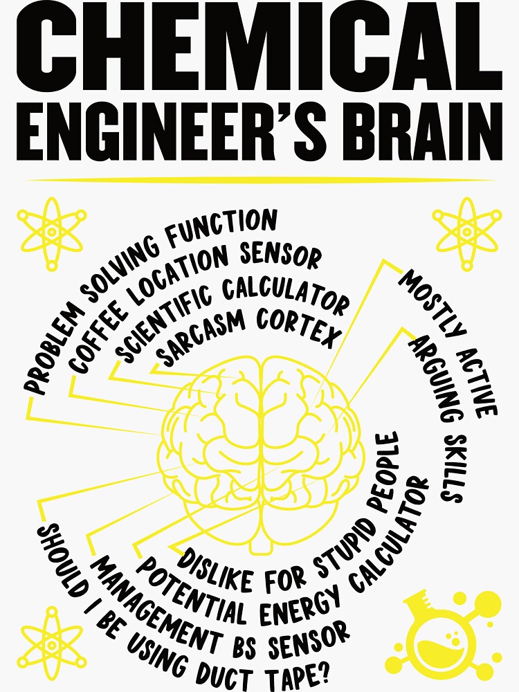 "Chemical Engineer's Brain Chemical Engineering Gift Funny Chemical ...