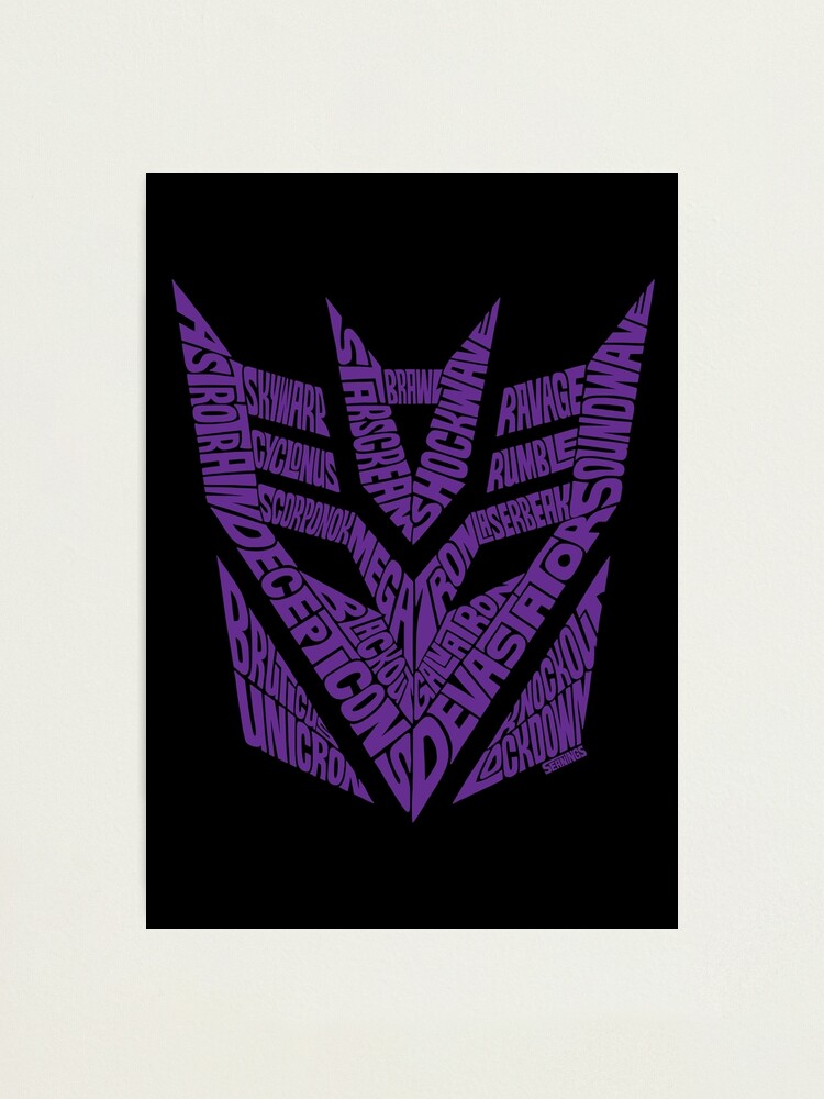 "Transformers Decepticons Purple" Photographic Print for Sale by ...
