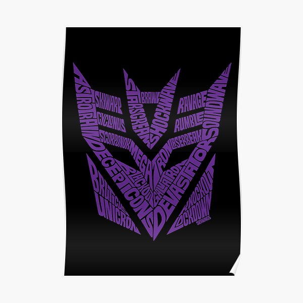"Transformers Decepticons Purple" Poster by seaning | Redbubble