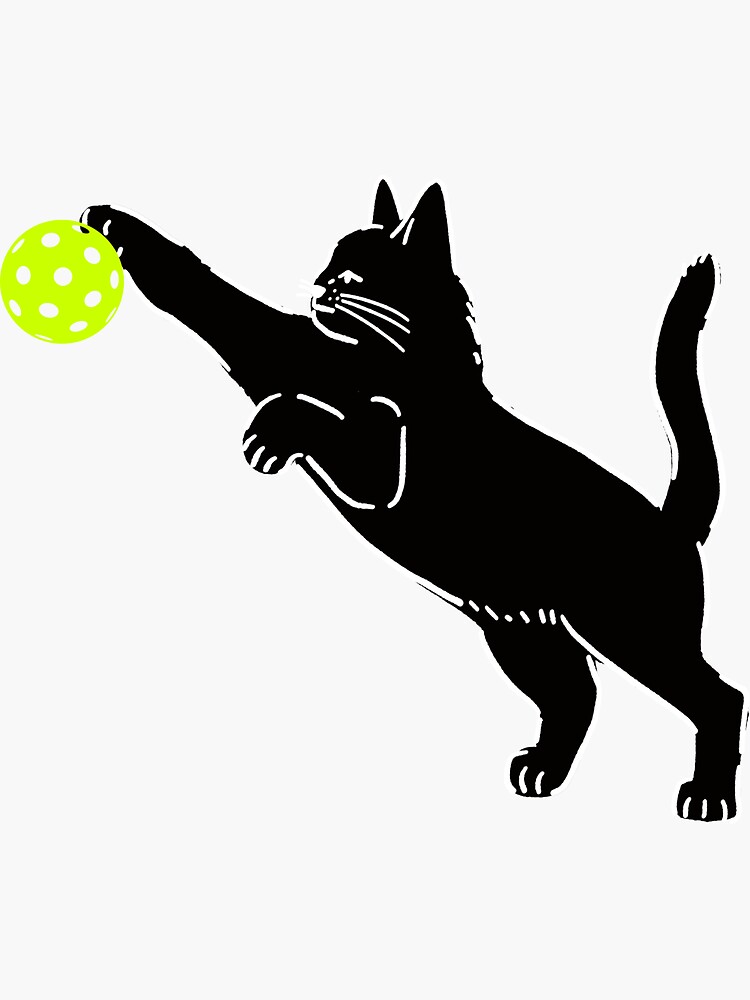 "pickleball cat" Sticker for Sale by Igmir | Redbubble