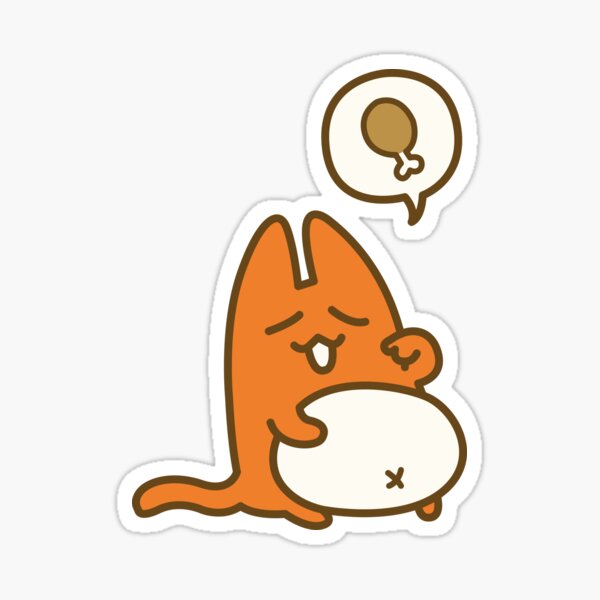 "Hungry glutton cat" Sticker for Sale by Scarchou | Redbubble