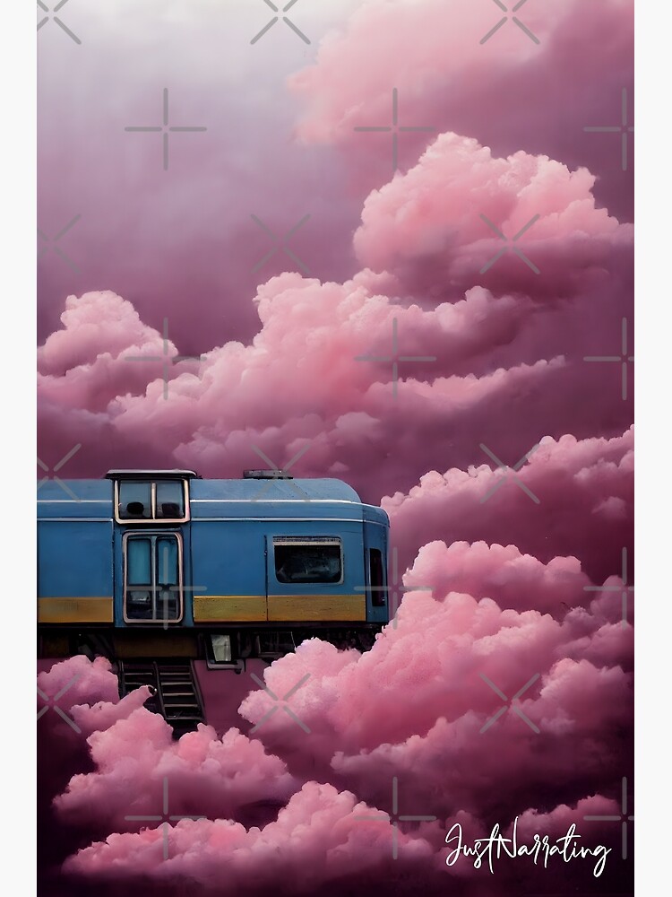 "Dreamcore train in pink clouds" Poster for Sale by justnarrating | Redbubble