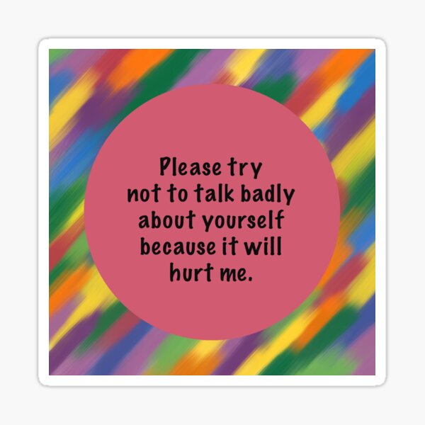 "Caring Words" Sticker for Sale by Choco-Latte2790 | Redbubble