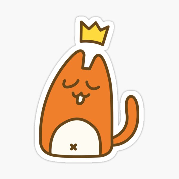 "Prideful cat king" Sticker for Sale by Scarchou | Redbubble