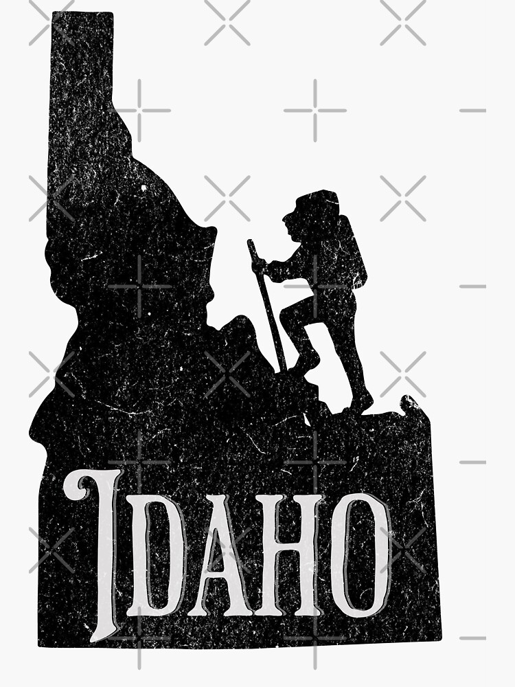 "Hike Idaho Sticker" Sticker for Sale by rrsum | Redbubble