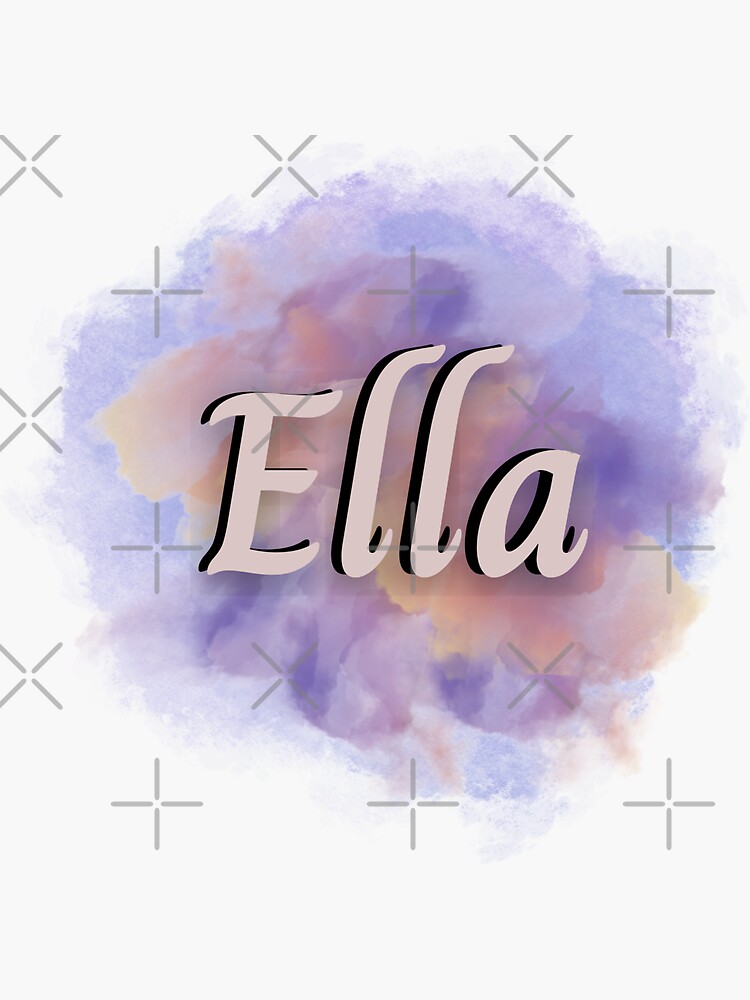 "Names of Women - Ella - grey - lila - Nice Gift For A Female Friend -A ...