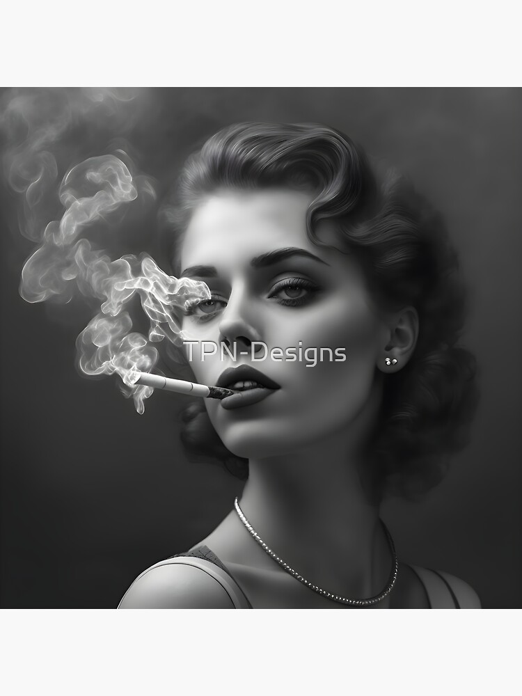"The Smoking Lady" Sticker for Sale by TPN-Designs | Redbubble