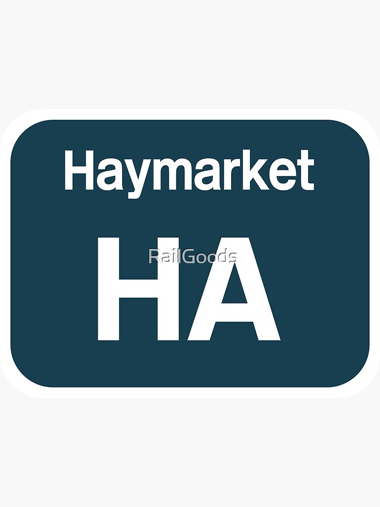 "Haymarket Depot Logo Sticker" Sticker for Sale by RailGoods | Redbubble