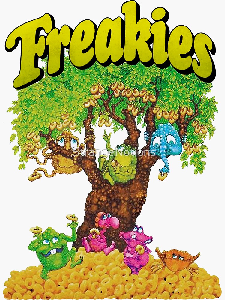 Pegatina «Todos los personajes de cereales de The Freakies, su árbol de ...