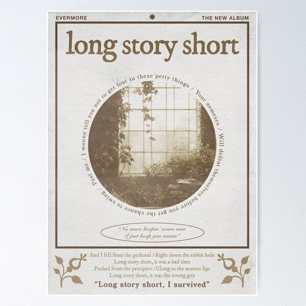 "Long Story Short" Poster for Sale by lgsketches | Redbubble