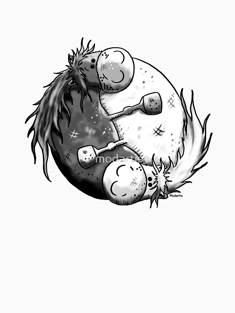 "Yin Yang Horses - Horse - Pony - Black and White - Gift" T-shirt for ...