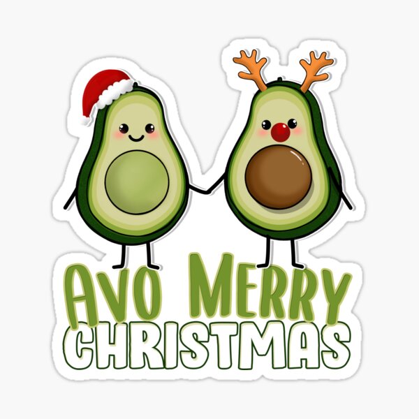 "Christmas Avocados Avo Merry Christmas " Sticker for Sale by ...