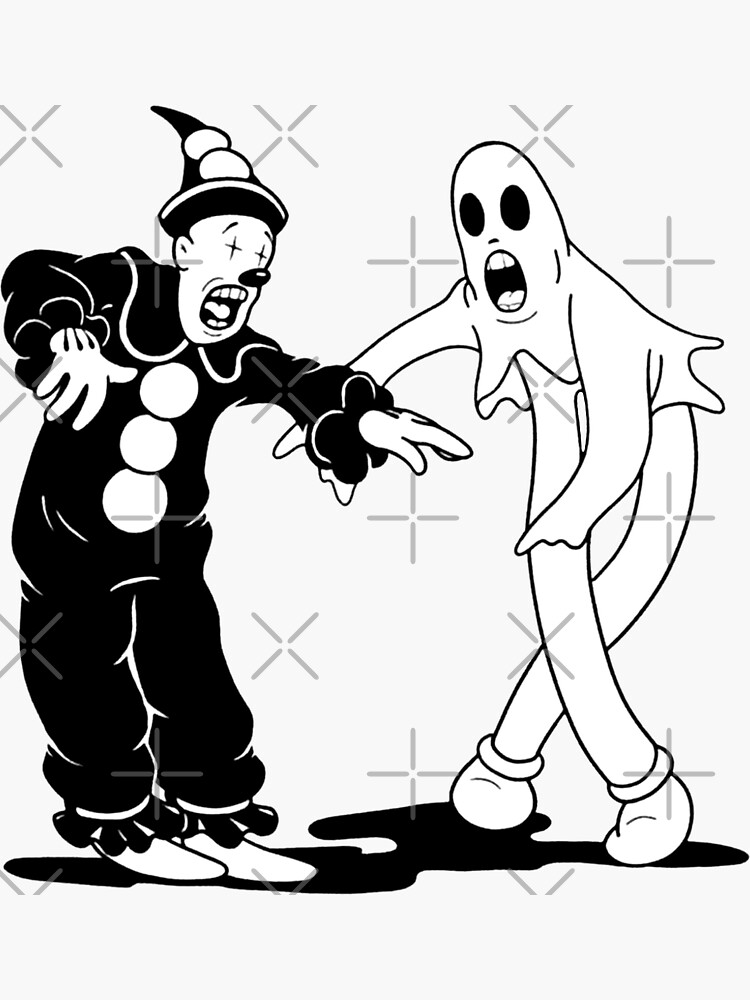 " Dancing Ghost and Koko" Sticker for Sale by Cesar Caligula | Redbubble