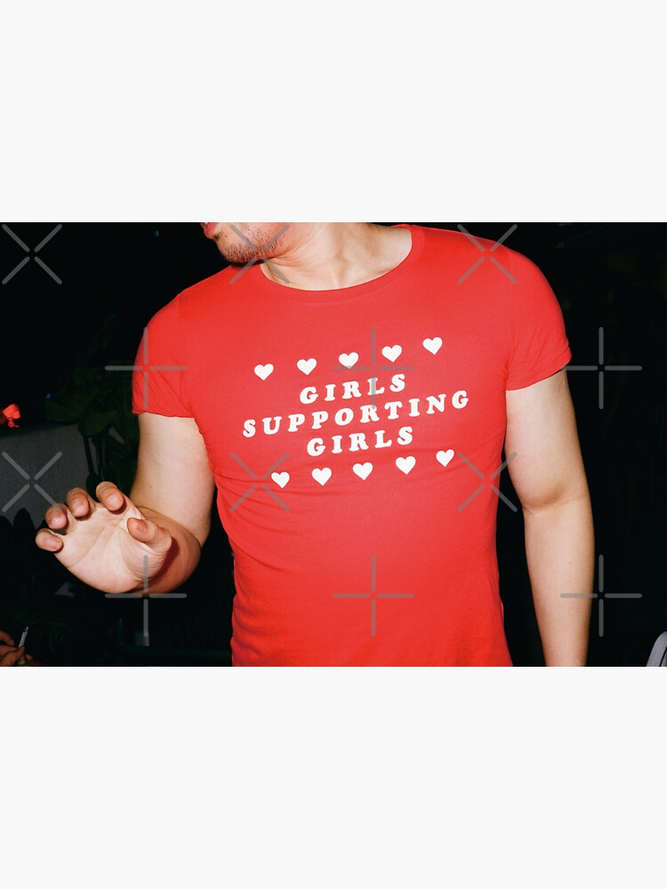 ""Girls supporting Girls" Red Tee-Shirt 35mm Film Photo Print" Sticker ...