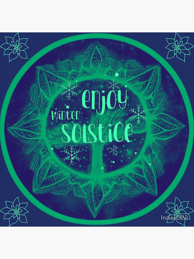 "Enjoy Winter Solstice Design" Sticker for Sale by India2022 | Redbubble