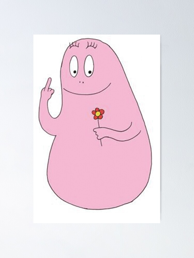 Póster «Cute Pink Barbapapa Vete a la mierda de dibujos animados» de ...