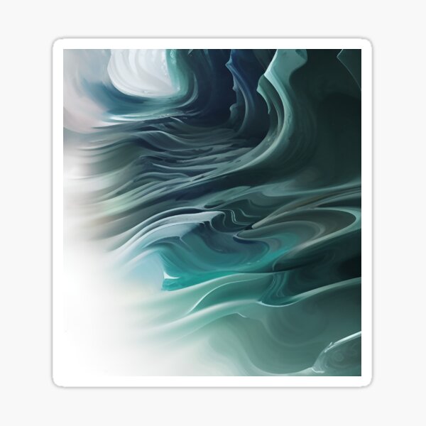 "Aqua Blue Ice Tunnel with Waves of Water Flowing " Sticker for Sale by ...