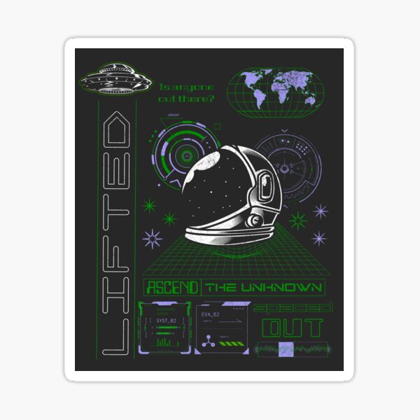 "Y2k Space Travel" Sticker for Sale by boobunny-shirts | Redbubble