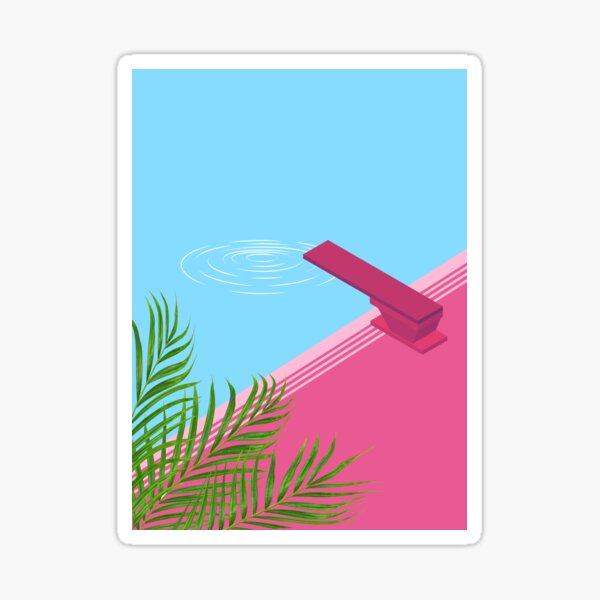 "Abstract Swimming Pool" Sticker for Sale by LoveaHun | Redbubble