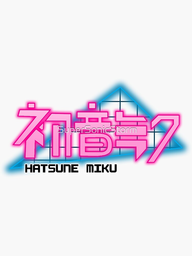 "Hatsune Miku 80s inspiered logo" Sticker for Sale by SuperSonicStorm ...