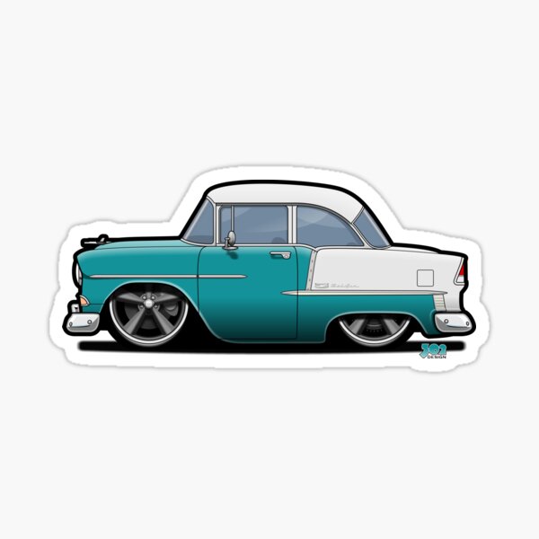 "1955 Chevrolet Bel Air Green 2-tone" Sticker for Sale by 302Design ...