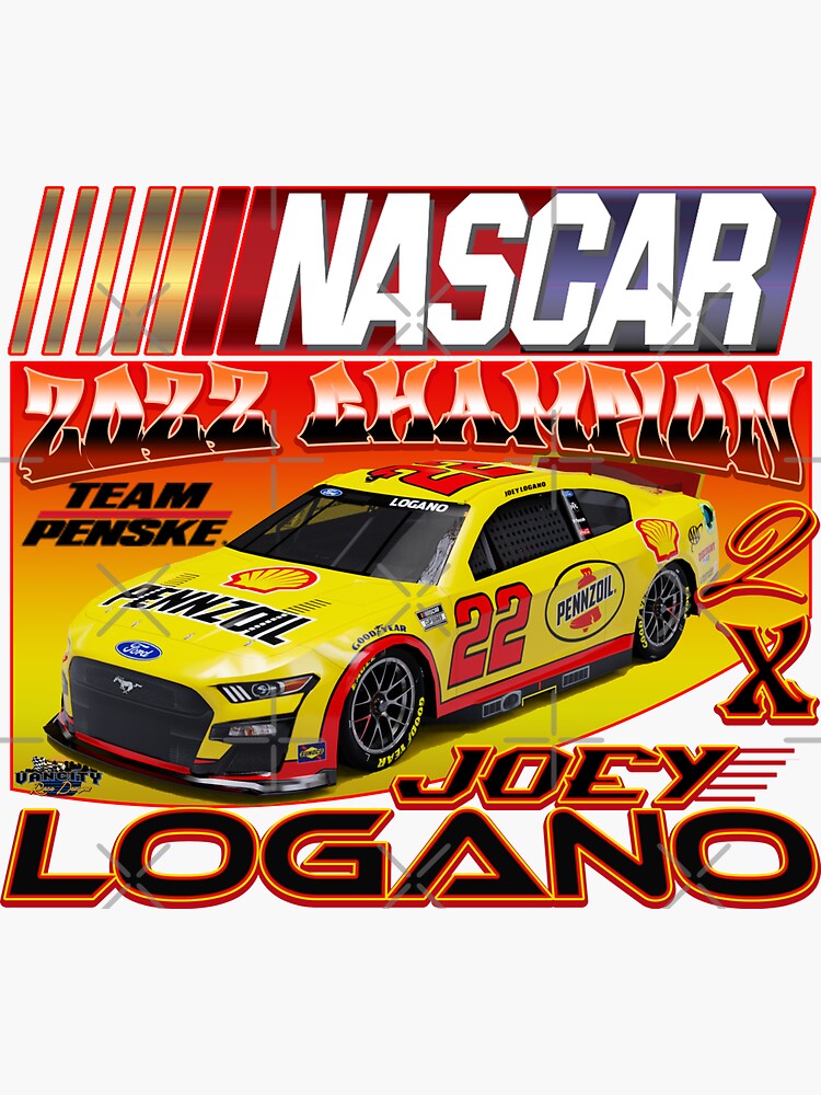 "2022 Champion Joey Logano" Sticker for Sale by VancityDesign | Redbubble