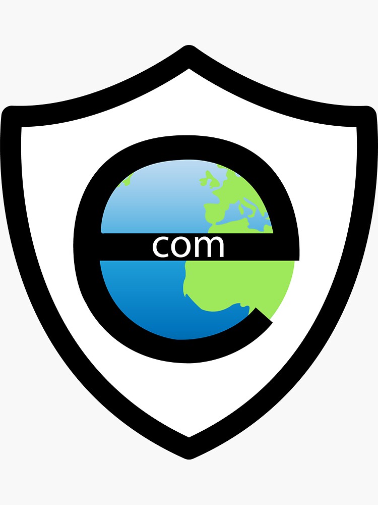 "ECOM Logo" Sticker for Sale by Shardeh | Redbubble