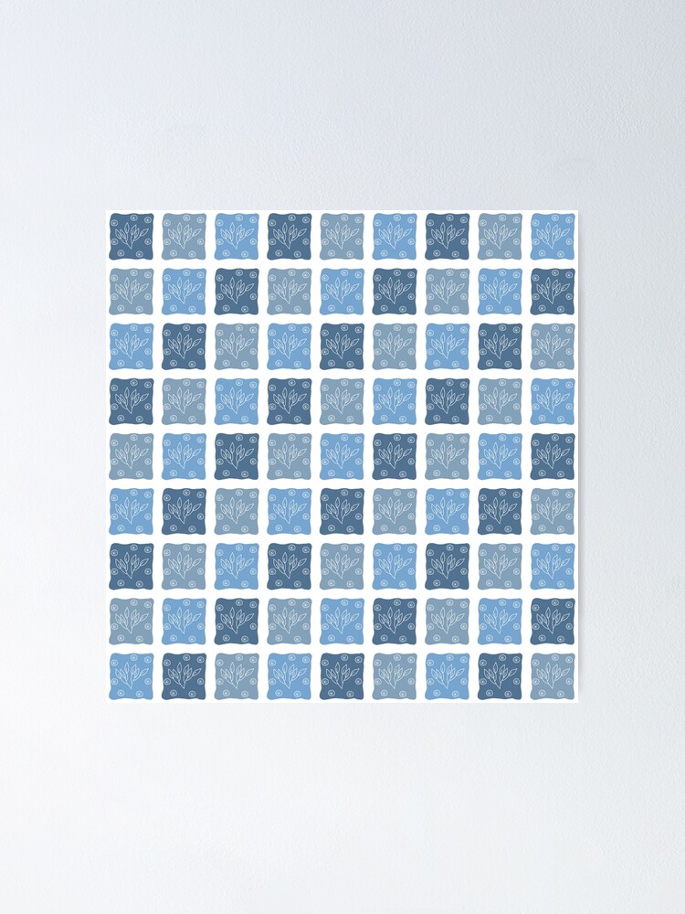 "Blue Blocks" Poster for Sale by atelierdelaks | Redbubble