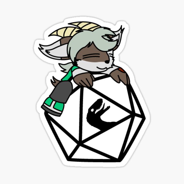 "Dice Raptor +Key" Sticker for Sale by Shardeh | Redbubble