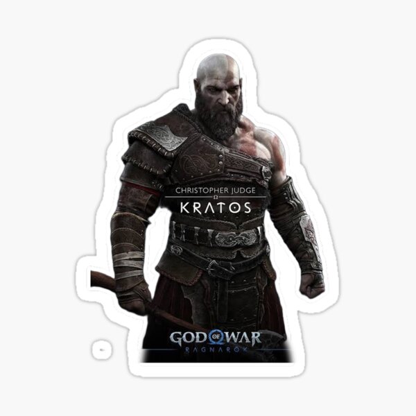 "high graphic of game adventures god of war ragnarok as kratos" Sticker ...