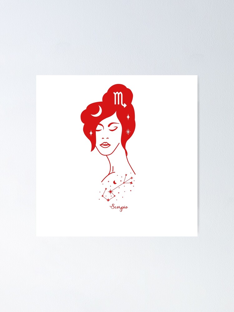 "Scorpio Goddess Zodiac Sign " Poster for Sale by MandyDesignZ | Redbubble