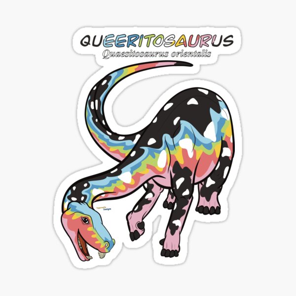 "Queeritosaurus - Queer Pride Quaesitosaurus W/Text" Sticker for Sale ...