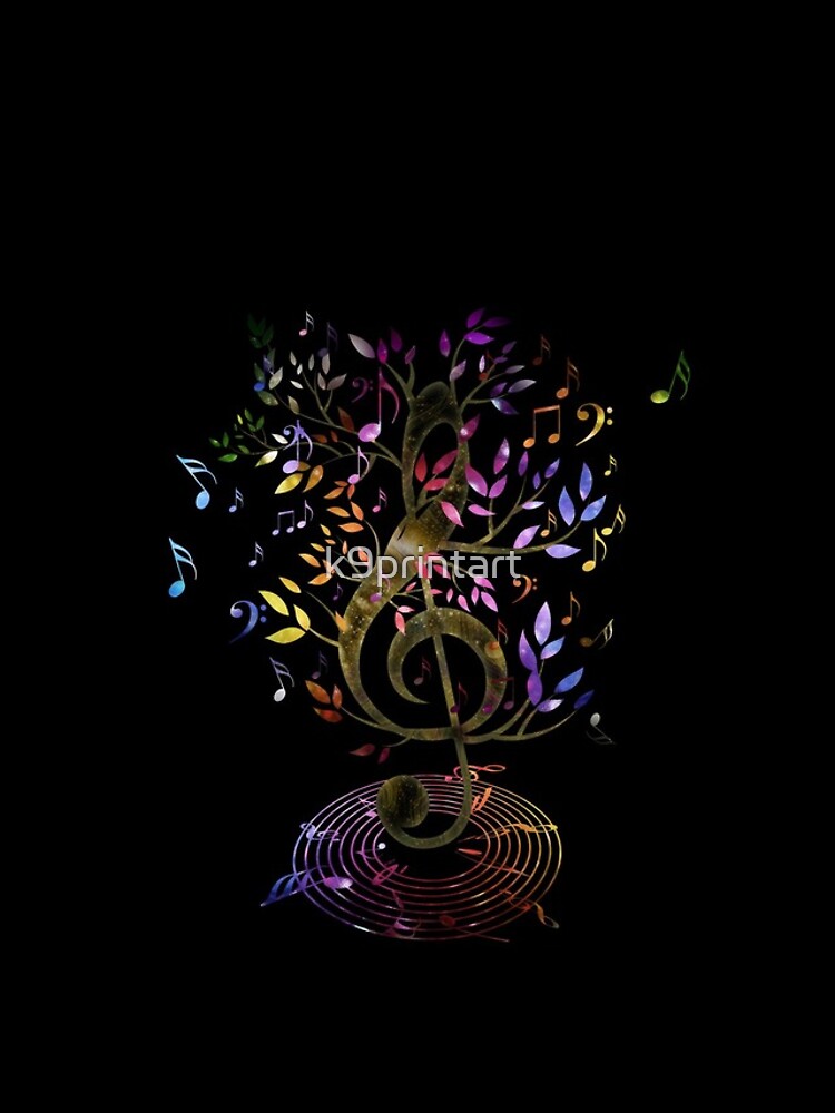 "Glowing Treble Clef tree with colorful Music Notes" iPhone Case for ...