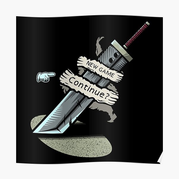 "Continue" Poster for Sale by AutoSave | Redbubble