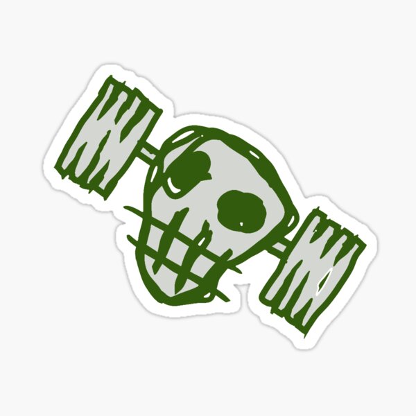 "The muscle skull" Sticker by PhotoIllusions | Redbubble