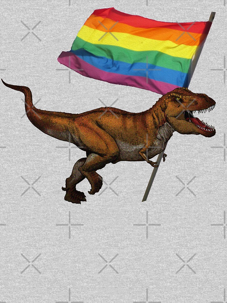 "LGBT Pride Flag Tyrannosaurus Rex" T-shirt for Sale by ProudApparel ...
