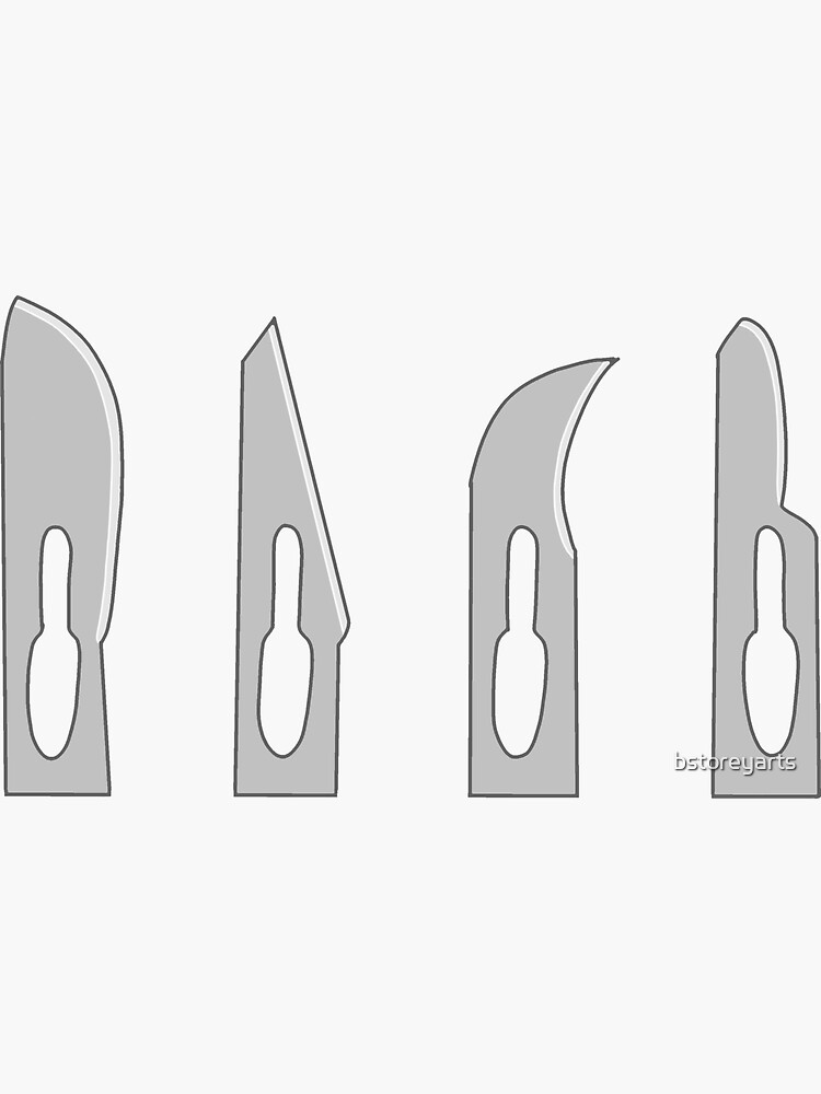 "Scalpel Blades" Sticker for Sale by bstoreyarts | Redbubble