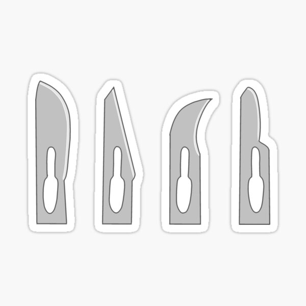 "Scalpel Blades" Sticker for Sale by bstoreyarts | Redbubble