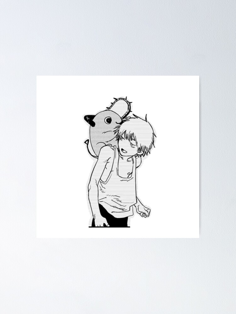"Baby Denji and Pochita" Poster for Sale by keelsome | Redbubble