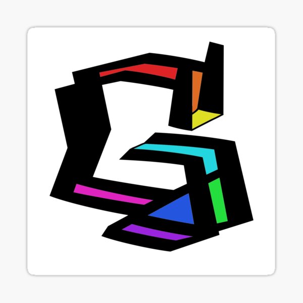 "Colorized letter G Initial " Sticker for Sale by RemieJames | Redbubble