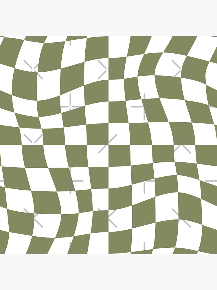 "Sage Green Swirly Checkers" Sticker for Sale by AmeeMax | Redbubble