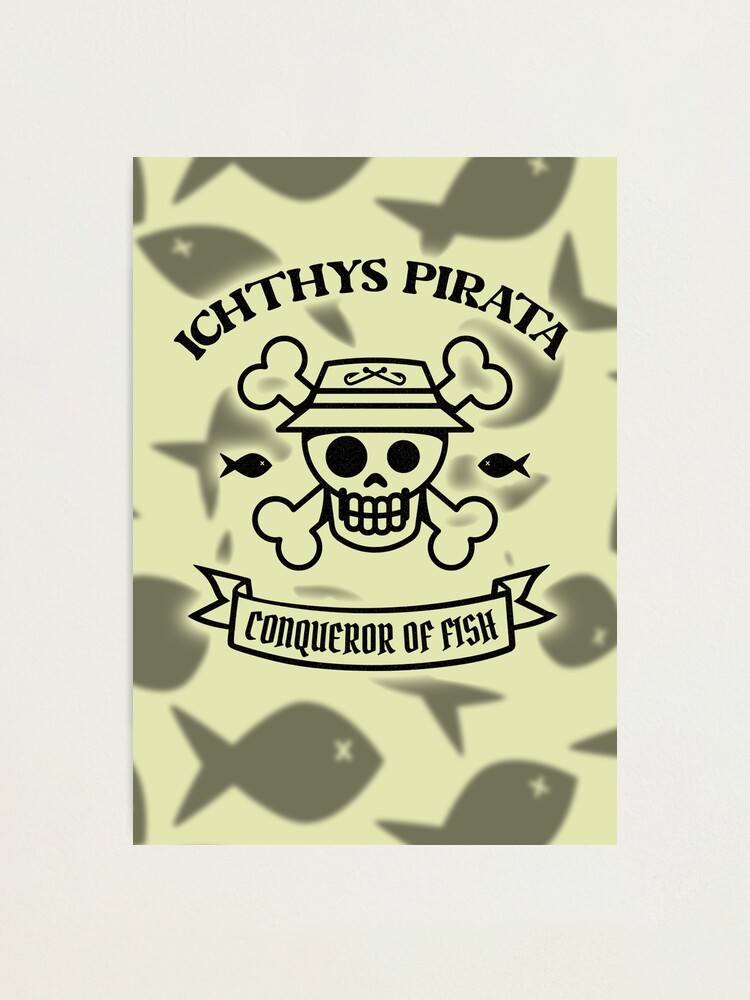Lámina fotográfica «Ichthys Pirata Fish Conqueror Cita divertida del ...